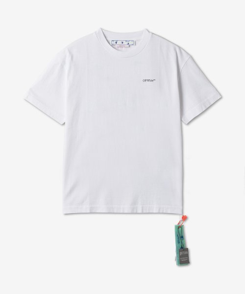 MUSINSA | Off White Floral Errow Short-Sleeved T-Shirt - White / OWAA089S22JER0050184