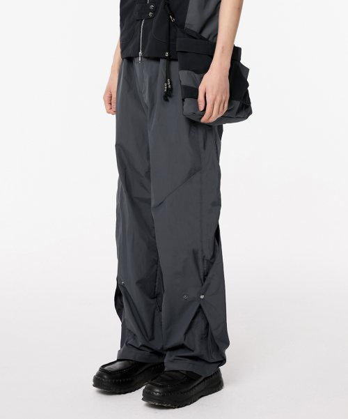 MUSINSA | FLAREUP Obtuse Triangle Flap Pants - Charcoal (FL-226)