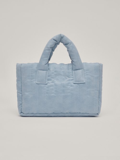 MUSINSA | SIENNE Suede Mini Padded Bag (Blue)