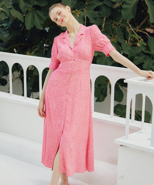 MUSINSA | VEMVER Color detail maxi dress_pink