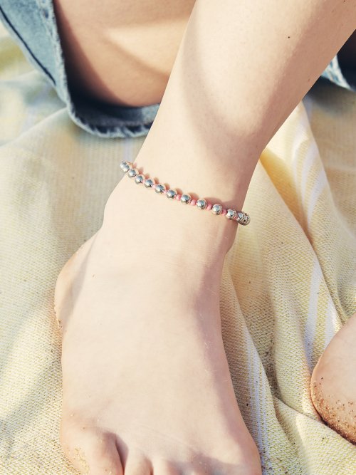 MUSINSA | VINTAGE HOLLYWOOD Ball n Beads Anklet_VH2336AK001B