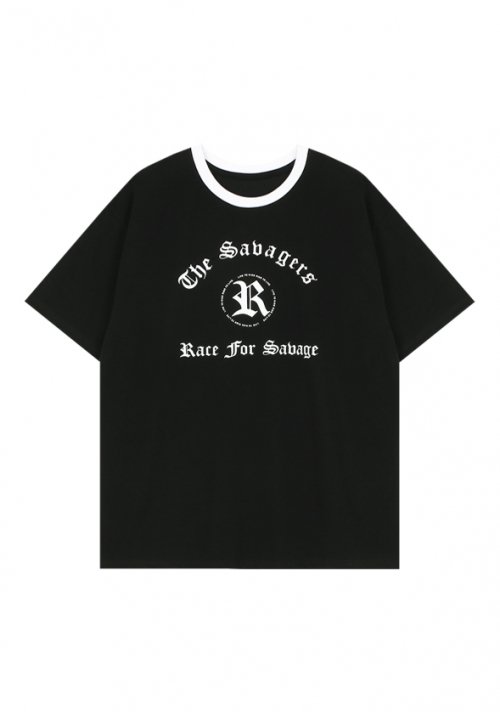 MUSINSA | SAVAGE Racing Logo Tee - Black