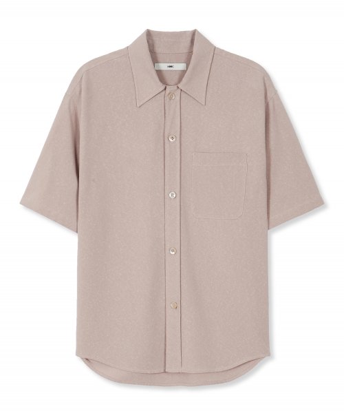 MUSINSA | MMIC Lint Half Shirt Recycled Cotton Nep_Dusty Pink