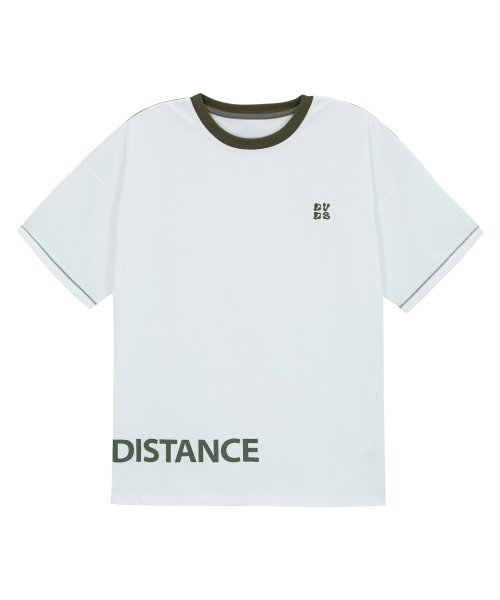 디바인디스턴스(DIVINE DISTANCE) 헴라인 로고 하프 슬리브 [카키] - 사이즈 & 후기 | 무신사