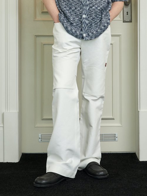 MUSINSA | KINETO Layer Cutting Pants_White