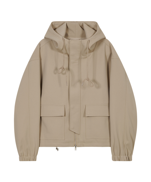 MUSINSA | IRONYPORNO WHITELINE 86-IRO244 Back Flap Hood String Jacket Light Beige