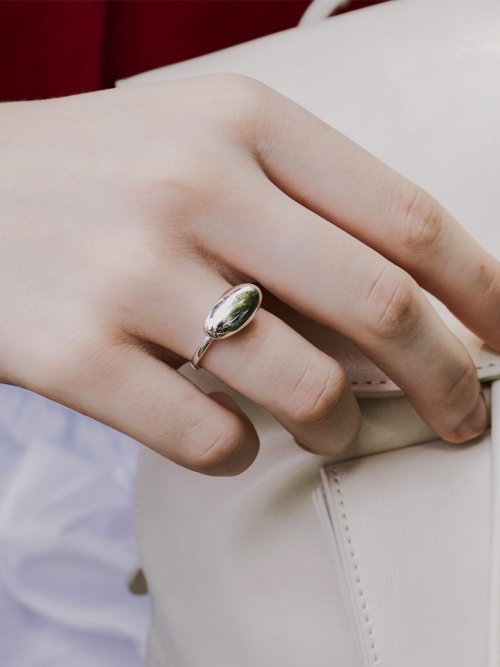 MUSINSA | DENU Long Pebble Ring