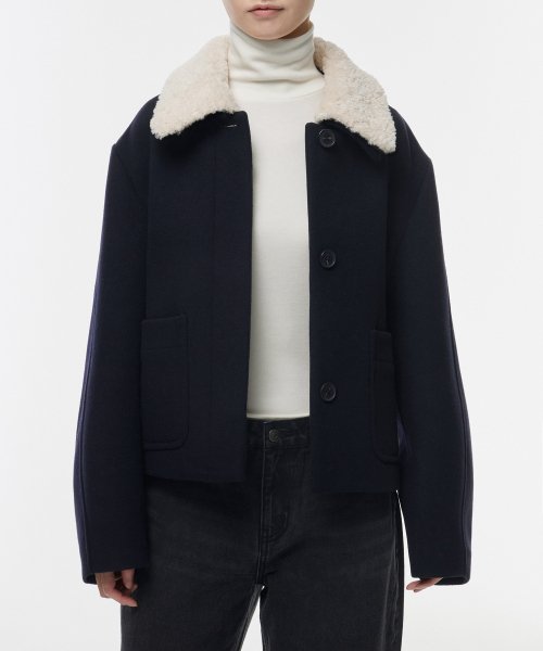 MUSINSA公式 | MUSINSA STANDARD WOMAN Women's Wool Blend Faux Shearling ...