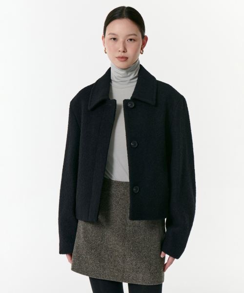 MUSINSA | MUSINSA STANDARD WOMAN Women's Wool Blend Boucle Short Mac ...