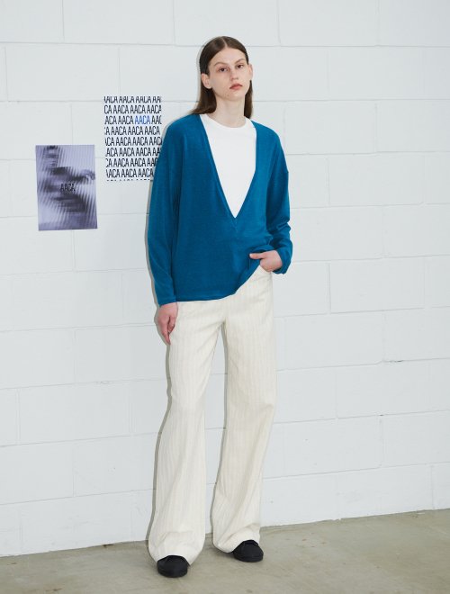 MUSINSA | AACA Pattern Wide Pants - Ivory