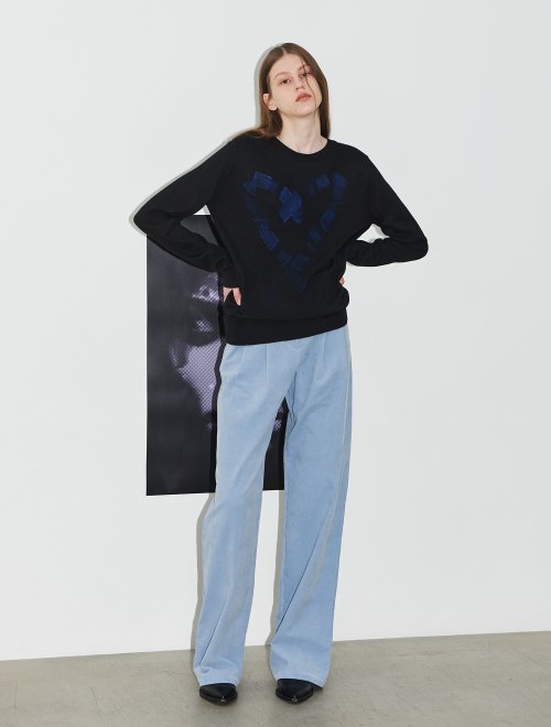 MUSINSA | AACA Corduroy Tuck Pants - Blue