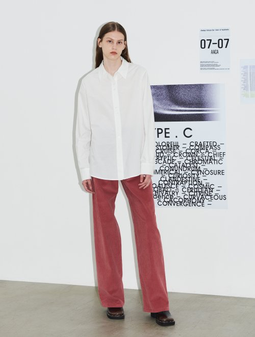 MUSINSA | AACA Corduroy Tuck Pants - Pink