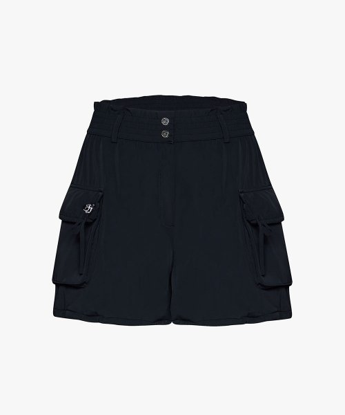 MUSINSA | FAIRLIAR Padded string short pants (black)