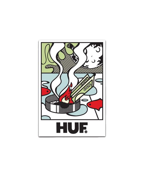 허프(HUF) BURNING AWAY STICKER [MULTI] - 후기 | 무신사