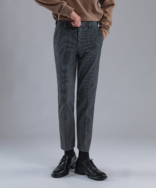 MUSINSA | AD HOC Men's Basic Slacks (BLACK)