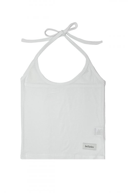 MUSINSA | BELLIALEU Basic Halter Sleeveless - White