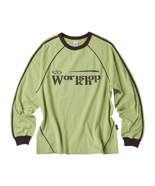 MUSINSA公式 | TRAVEL Workshop Uniform Line Raglan Long Sleeve Yellow Green