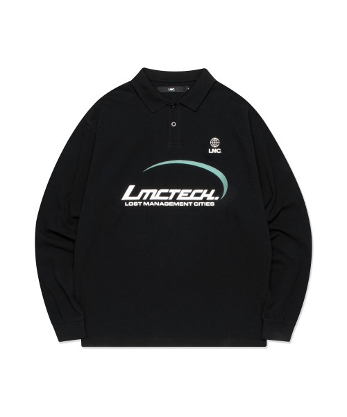 MUSINSA | LMC TECH PK COLLAR LONG SLV TEE black