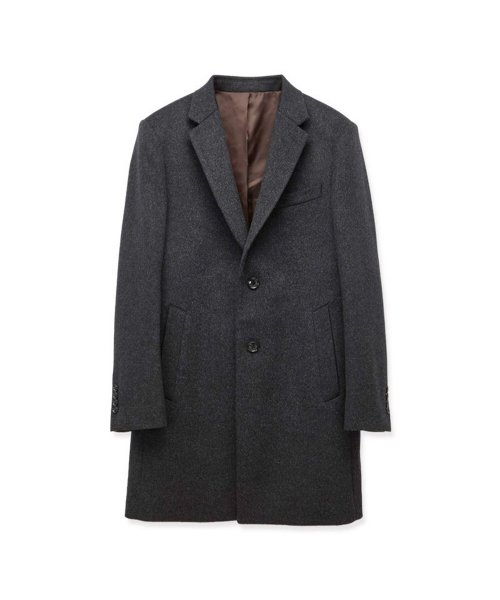 MUSINSA | STCO [BLACK LABEL] Slim Fit Tailored Wool 100% Coat (Gray)