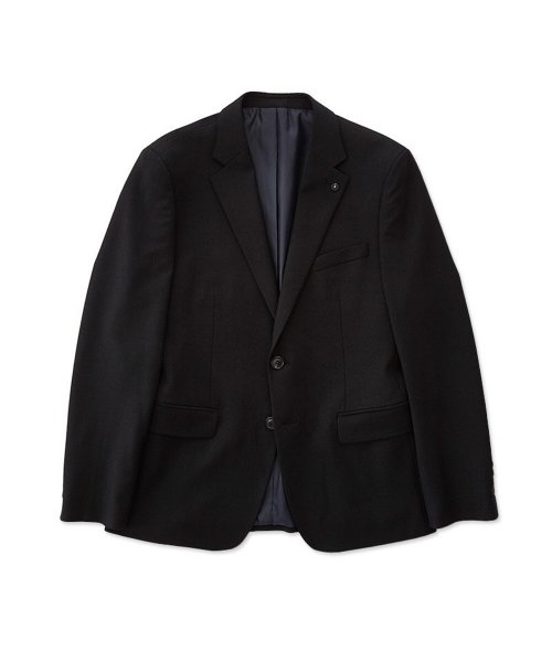 MUSINSA | STCO [BLACK LABEL] Slim Fit Stretch Flannel Wool Suit Jacket (Black)