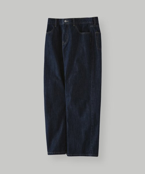 MUSINSA | LAFUDGESTORE Classic Crunchy Denim Pants_Indigo