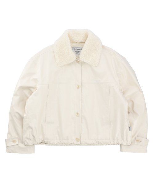 델리센트(DELICCENT) 퍼 배색 레더 점퍼 [IVORY] - 사이즈 & 후기 | 무신사