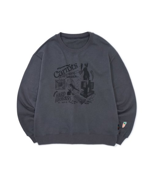MUSINSA | CARROTS VIRUS HACKER SWEATSHIRT CHARCOAL