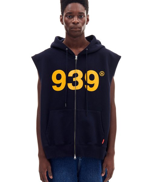 아카이브 볼드(ARCHIVE BOLD) 939 LOGO HOOD ZIP-UP SLEEVELESS (NAVY) - 사이즈 & 후기 ...