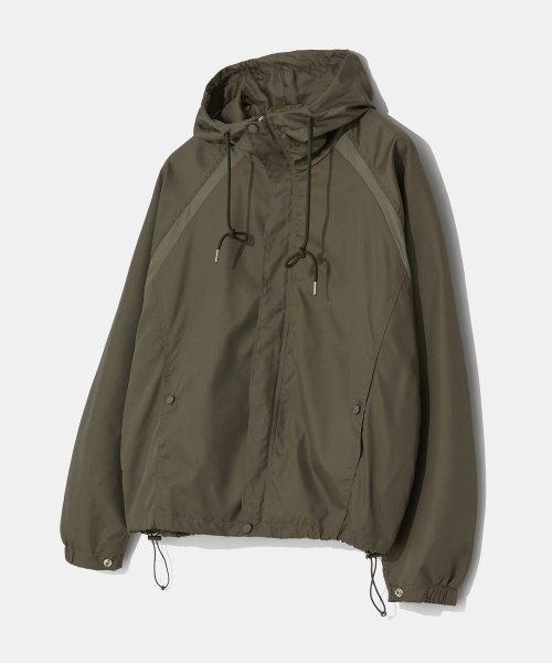 MUSINSA | COFWI Double Layer Hooded Windbreaker Khaki