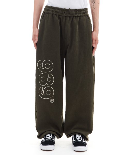 MUSINSA | ARCHIVE BOLD 939 LOGO COTTON PANTS (KHAKI)