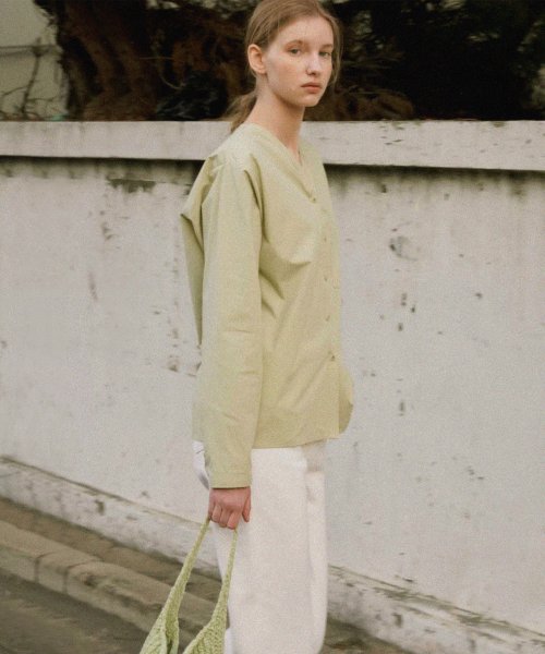 MUSINSA | LENIL Nuff Shirt - Green