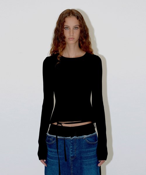 다이애그널(DIAGONAL) BACK STRAP RIBBED KNIT (black) - 사이즈 & 후기 | 무신사