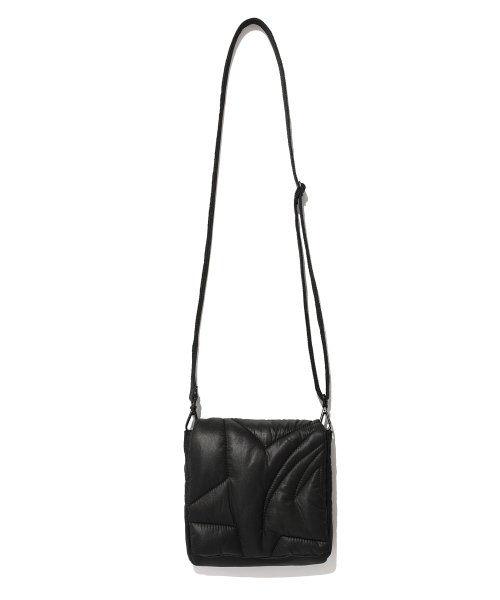 MUSINSA | PHYPS [Built-in mirror] STARDUST PADDED MIRROR BAG BLACK