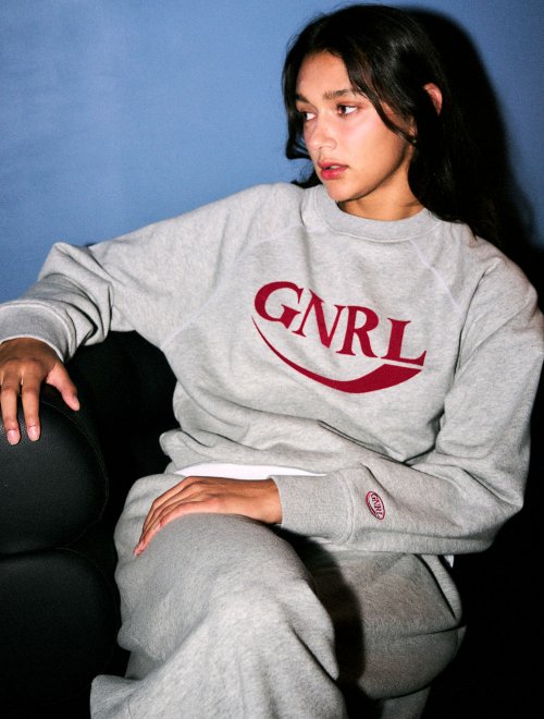 MUSINSA | GENERAL IDEA GNRL Raglan Sweatshirt [MELANGE GRAY] / SBC3U02006