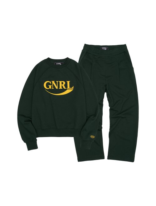MUSINSA | GENERAL IDEA GNRL Raglan Sweatshirt Set [GREEN] / SBC3U02006SET