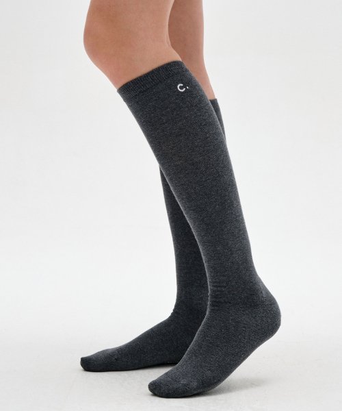 클로브(CLOVE) Logo Knee Socks (Charcoal) - 사이즈 & 후기 | 무신사