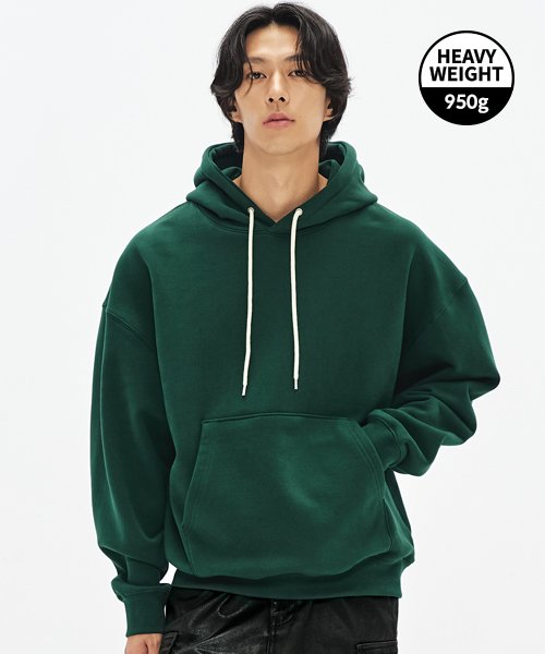 MUSINSA | SOVERMENT 950G Solid Hood - Forest Green