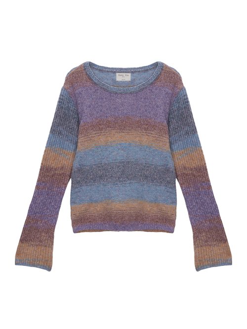 MUSINSA | MATIN KIM GRADATION SNUG KNIT PULLOVER IN PURPLE