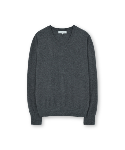 브라운야드(BROWNYARD) 엑스트라 슈퍼 파인 브이넥 니트, 차콜 - 사이즈 & 후기 | 무신사