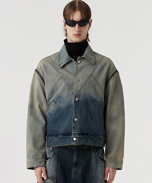 디앤에스알(DNSR) 페이드 투톤 데님 자켓 블루 - 사이즈 & 후기 | 무신사
