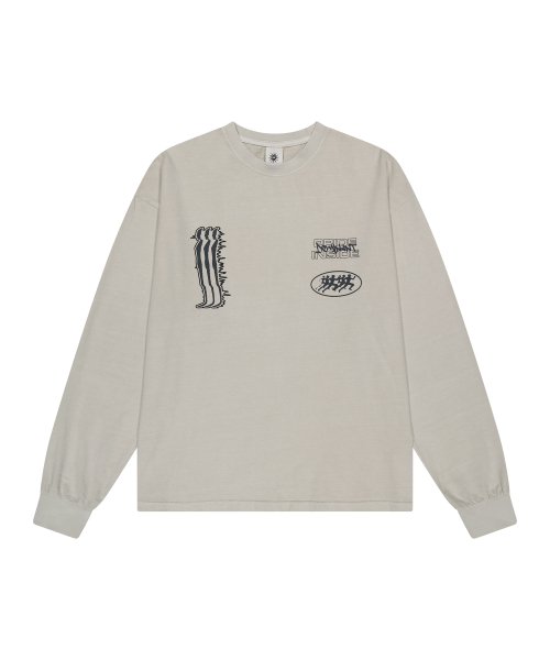 MUSINSA | DOMINANT [16s Cotton]RP Pigment Washing Long Sleeve_Milk