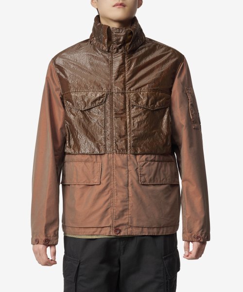 MUSINSA | CP Company High neck panel jacket - Brown / 14CMOW222A006537M339