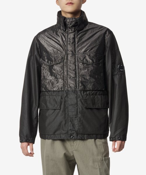 MUSINSA | CP Company High neck panel jacket - Black / 14CMOW222A006537M999