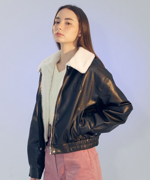 델리센트(DELICCENT) 크레시퍼 레더 블루종 [BLACK] - 사이즈 & 후기 | 무신사