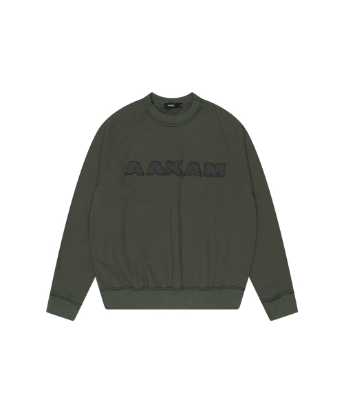 아캄(AAKAM) Logo Patch Raglan Sweatshirt (Khaki) - 사이즈 & 후기 | 무신사