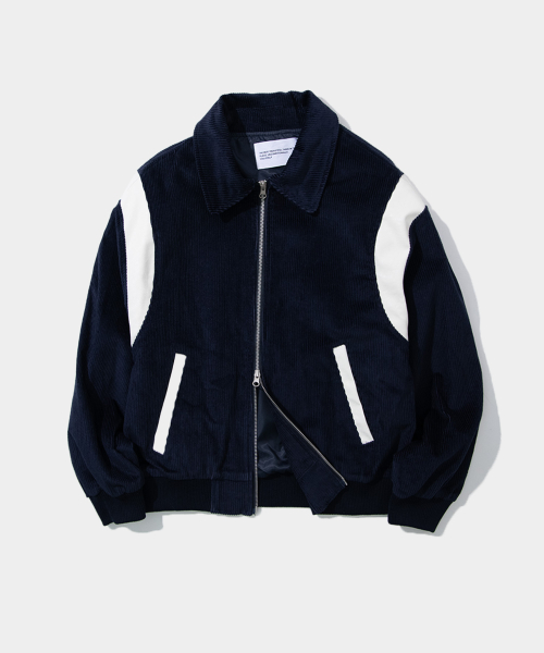 MUSINSA | PLACE STUDIO Corduroy collar varsity two-way leather color ...