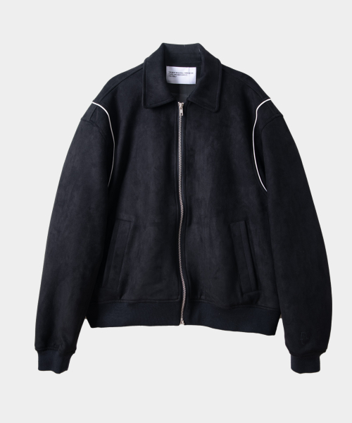 MUSINSA | PLACE STUDIO Vegan Suede Overfit Collar Piping Line Jacket ...