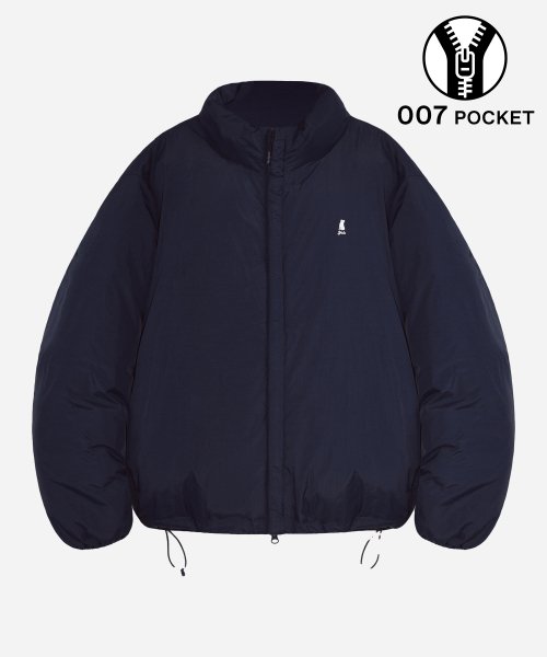 MUSINSA | YALE 007 POCKET SHORT PUFFER JACKET NAVY