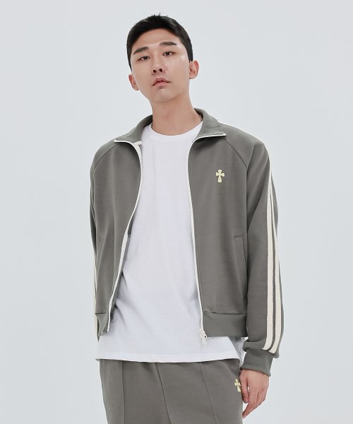 MUSINSA | MACASITE Hank Track Zip Up Jacket Charcoal Gray