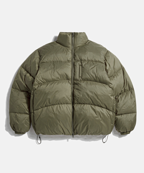 MUSINSA | ESPIONAGE Standard Puffer Down Parka Olive